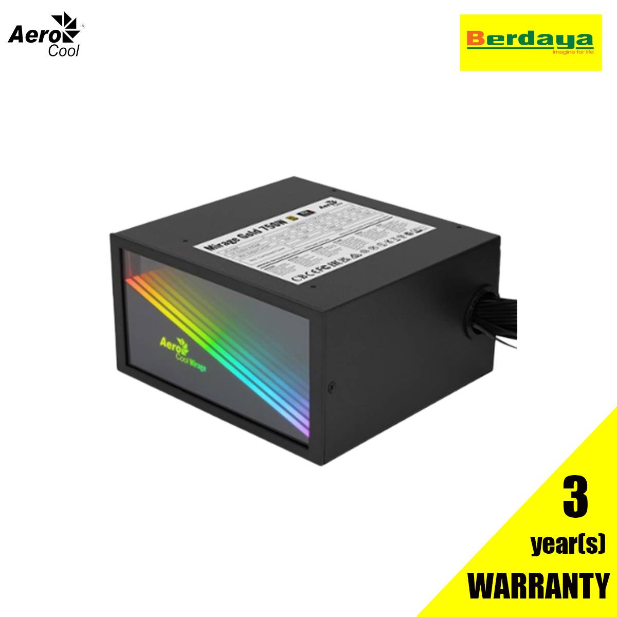 Aerocool Mirage 750W 80 Plus Gold Modular Power Supply | Berdaya